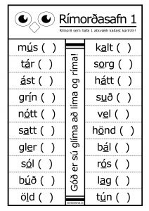 rímorð – Kennarinn.is